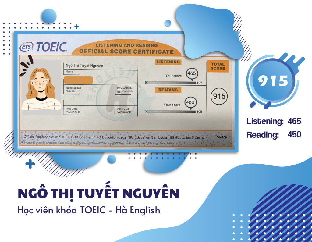 Kết quả và Feedback - Hà English