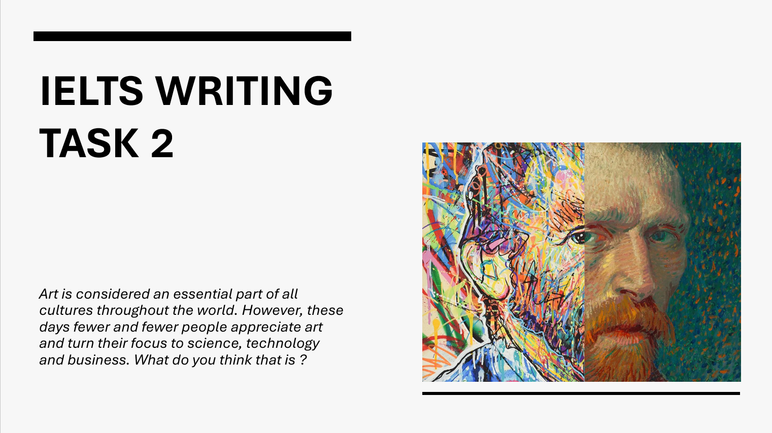 Bài mẫu IELTS Writing Task 2 | Topic: Art | Two - Part Questions - Hà ...